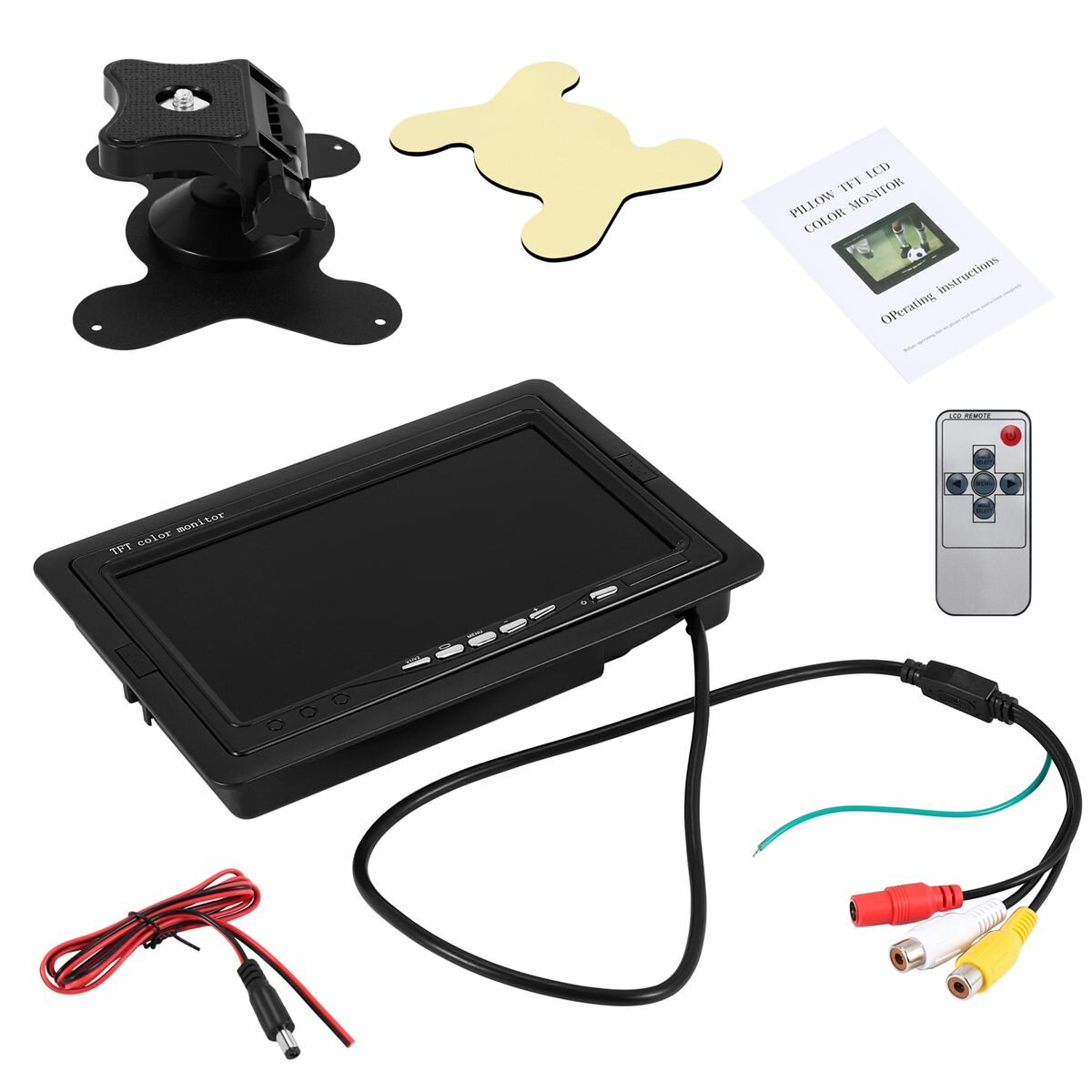 Мини-телевизор 7-дюймовый HD-монитор 800X480 портативный автомобильный ЖК-экран на DVD/CMMB два входа для легковых автомобилей грузовиков