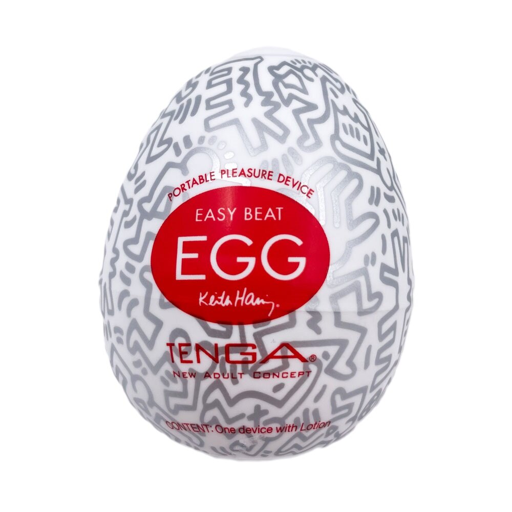 Мастурбатор-яйцо «Tenga & Keith Haring Egg Party»одноразовый карманный
