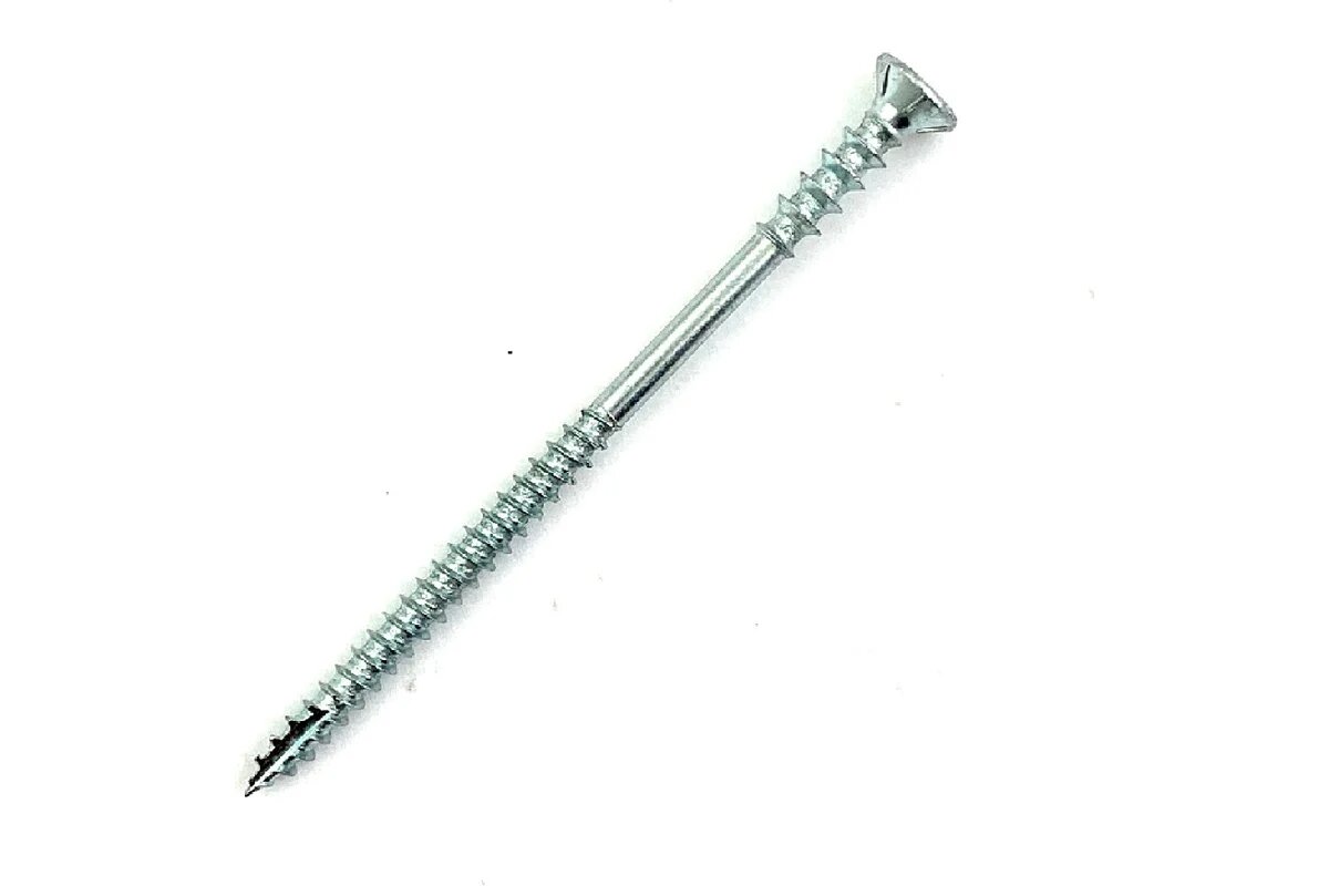 Rusconnect WDS 06080 Шуруп дистанционный 6x80 мм потайная головка TORX, 200 шт, белый цинк