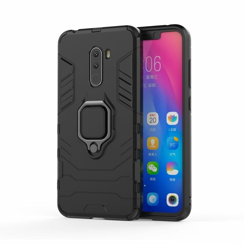 Чехол противоударный защитный бампер для Xiaomi Pocophone F1 (Сяоми покофон ф1, Ксиоми покофон f1) , черный