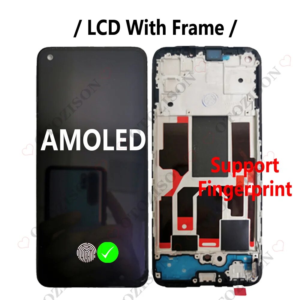 AMOLED экран с рамкой для OnePlus Nord CE 5G