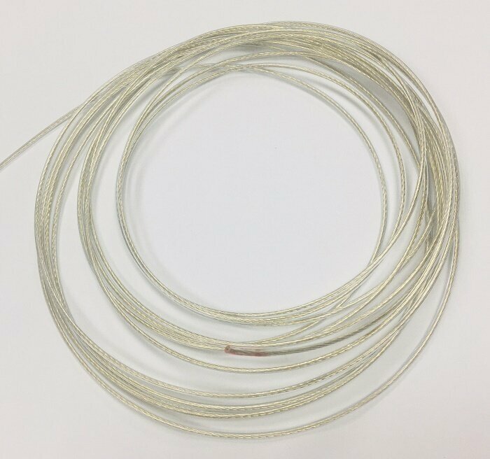 Трос металлополимерный / бельевая веревка / шнур / d 2.5 мм длина 15 метров анодированная сталь с прозрачным полимерным покрытием не ржавеет суперпрочный гибкий легкий ДомовоД ТМП2,5/15