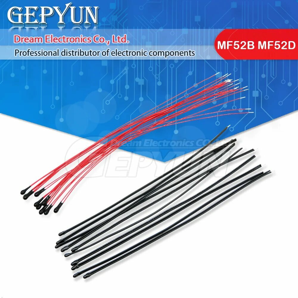 10 шт. терморезисторов GEPYUN MF52D B3950 100K