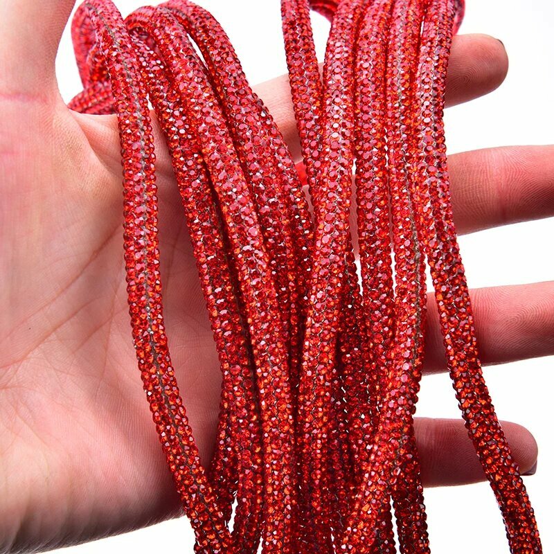 Хрустальная нить XINMILLIE 6 мм 2 ярда Красный, red