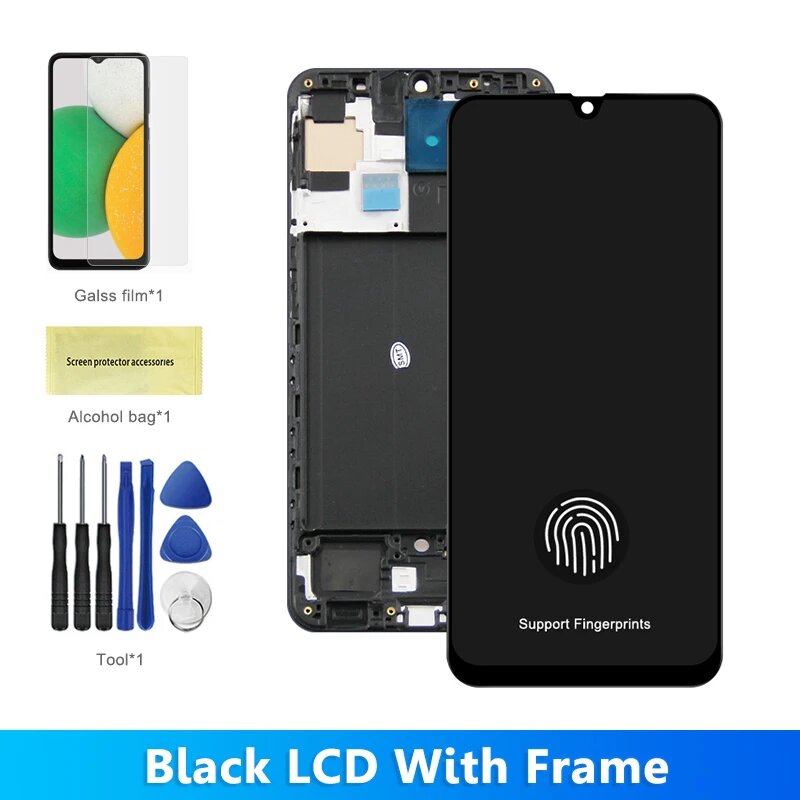 6,4-дюймовый новый дисплей для A50 со заменой рамки, для Samsung A50 A505 SM-A505FN/DS ЖК-дисплей с цифровым преобразователем сенсорного экрана в сборе