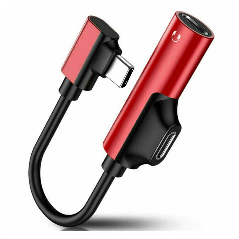 Переходник USB Type-C 3.5 мм, красный