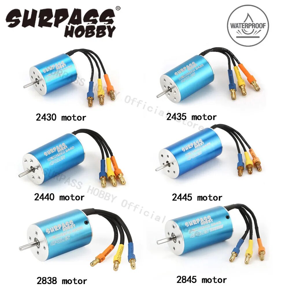 SURPASS HOBBY Бесщеточный мотор для RC машин и лодок 2445 3600KV