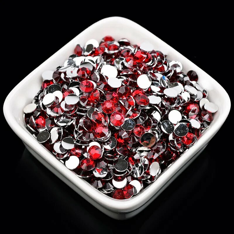 1000p ss6-ss30 цветной блеск для дизайна ногтей драгоценный камень FlatBack смола кристалл стразы драгоценные камни обувь сумки кепка одежда DIY украшения
