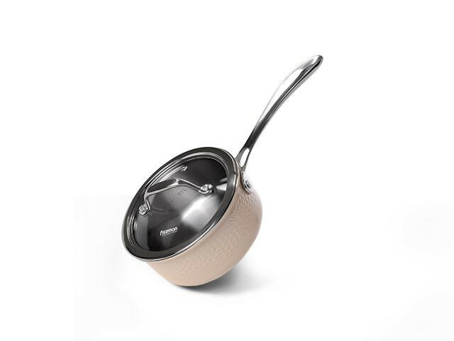 5460 FISSMAN Ковш BRIGITTE 16x7,5 см / 1,4 л с крышкой (нерж. сталь) Ручки-нерж. сталь; Крышка-стекло; Индукция; Термоаккумулирующее многослойное дно