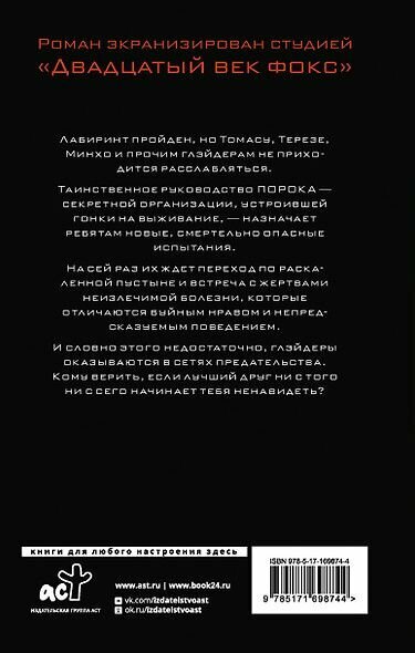 Дэшнер Дж. Испытание огнем (кинообложка)