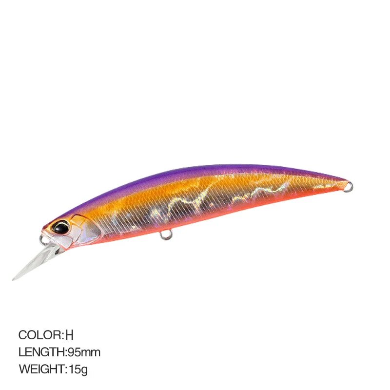 SPEARHEAD RYUKI 95S воблер для ловли рыбы Сиреневый, H