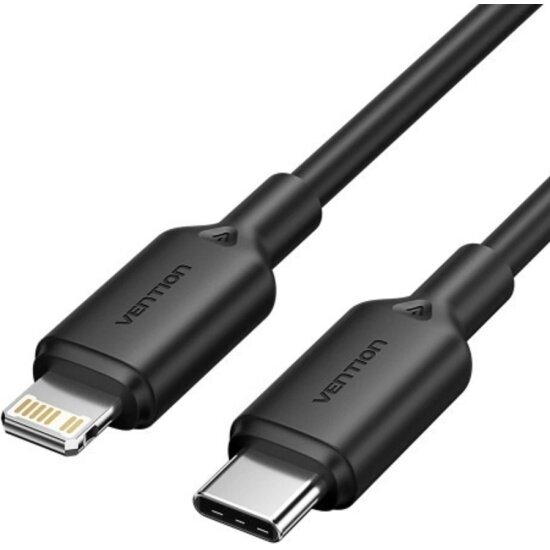 Кабель Vention USB 2.0 USB-C(M)/Lightning 8M для iPad/iPhone 3A 1м. черный