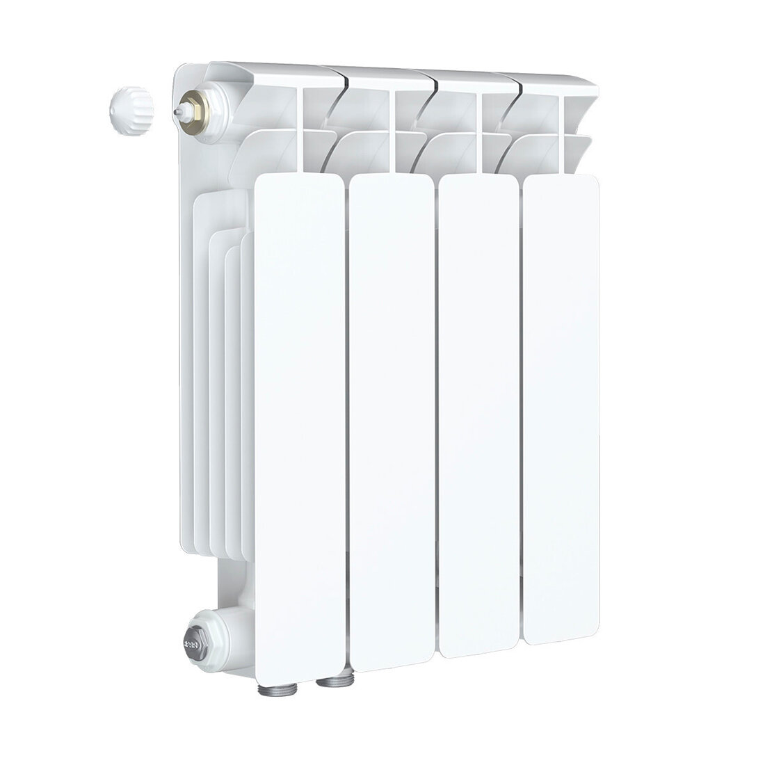 Радиатор RIFAR BASE VENTIL 350 4 секции нижнее левое подключение белый