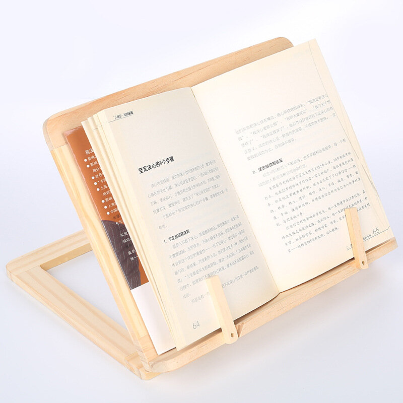 Подставка для ноутбука, деревянная, с зажимом, для планшета