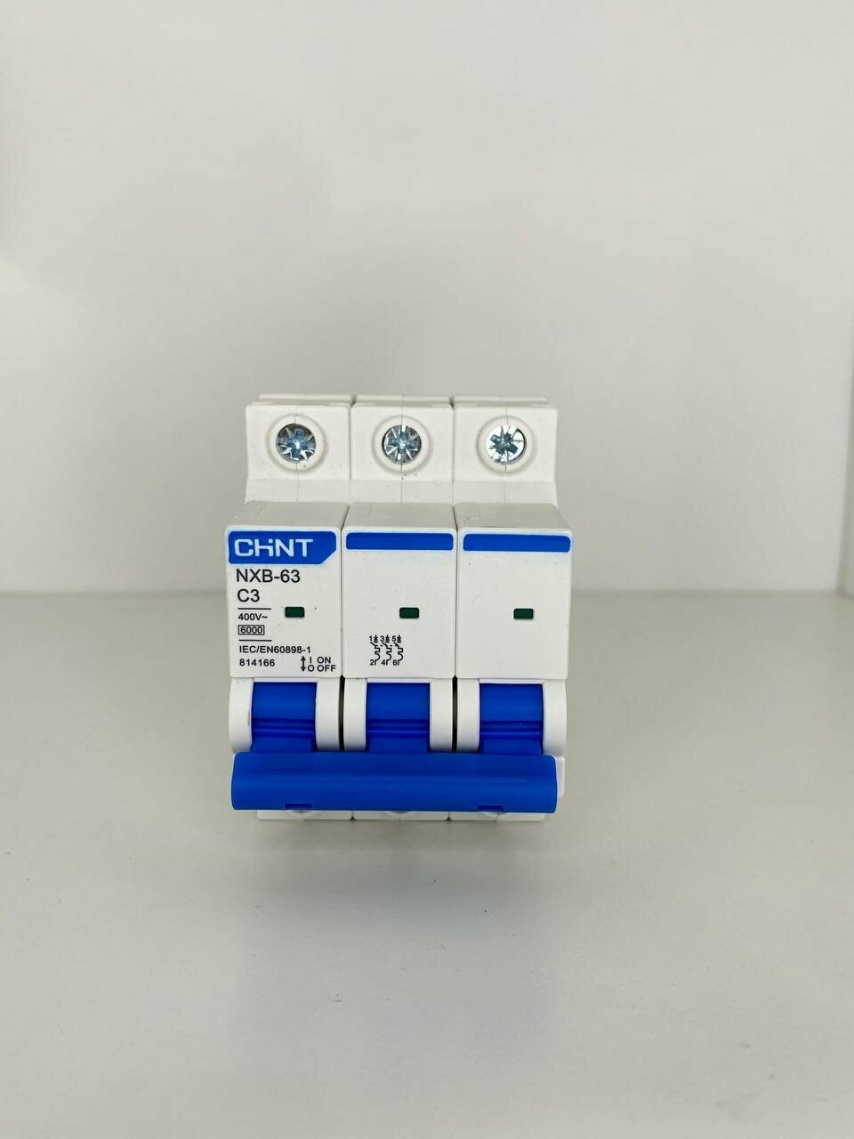 Автоматический выключатель (DIN-рейка) Chint NXB-63 3P, 3 А, C тип, 6 кА [814166]