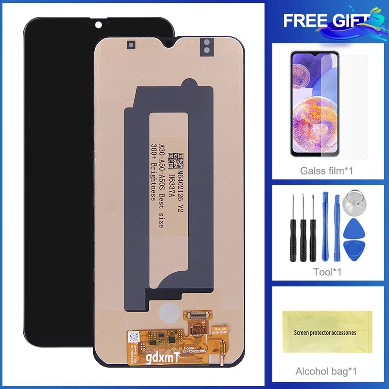 Для pantalla samsung Galaxy A50 A505 SM-A505F/DS A505FN/DS A505GT/DS ЖК-дисплей с Black No Frame