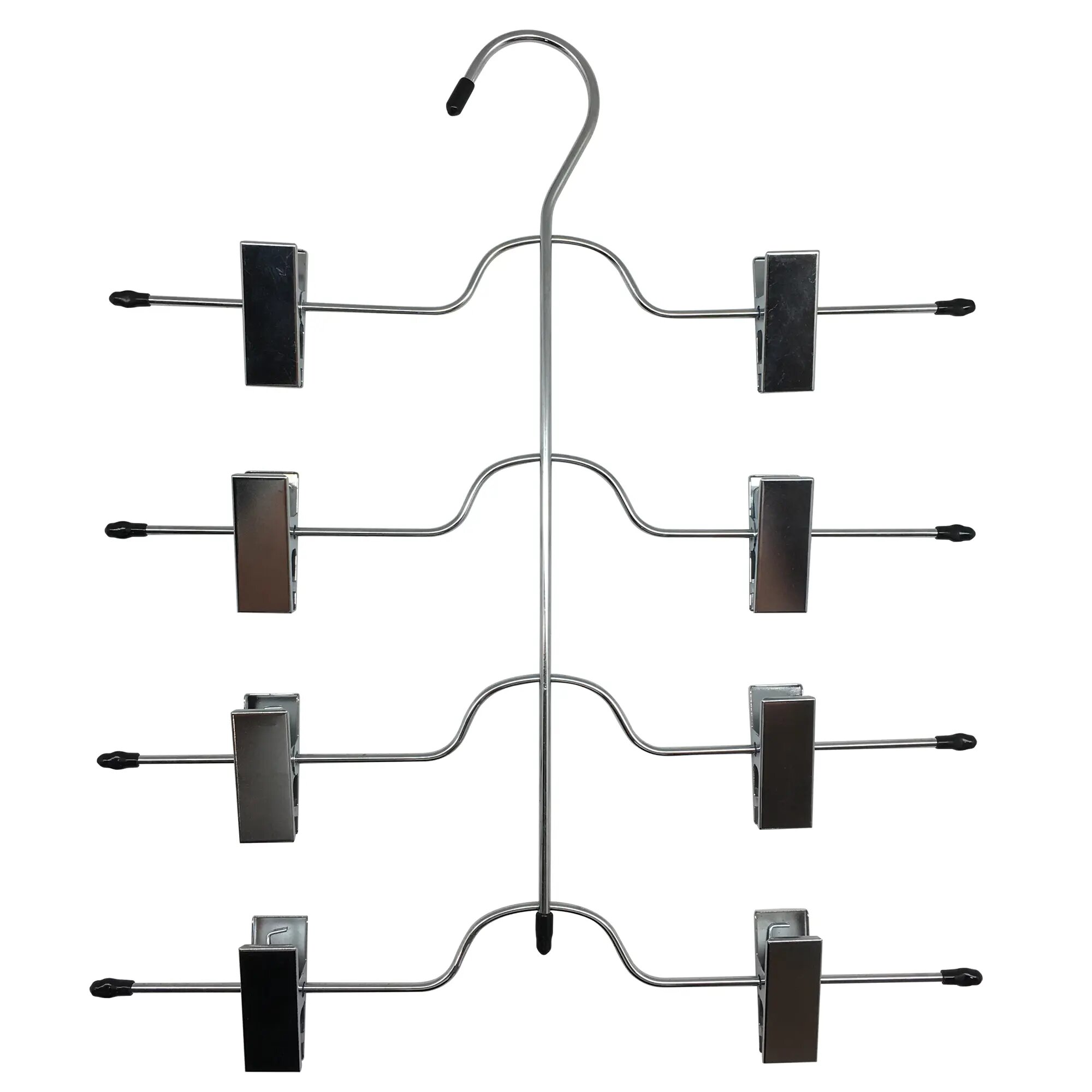 Spaceo вешалка-зажим 33 см из металла чёрный цвет, прочная конструкция для одежды