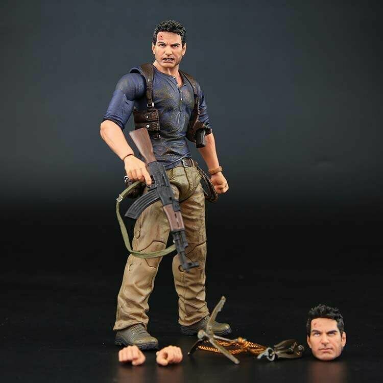 Экшн-фигурка Uncharted 4 A thief end / Неизведанное 4 Конец вора, Nathan Drake/Натан Дрейк, Включая аксессуары (18см, пакет)