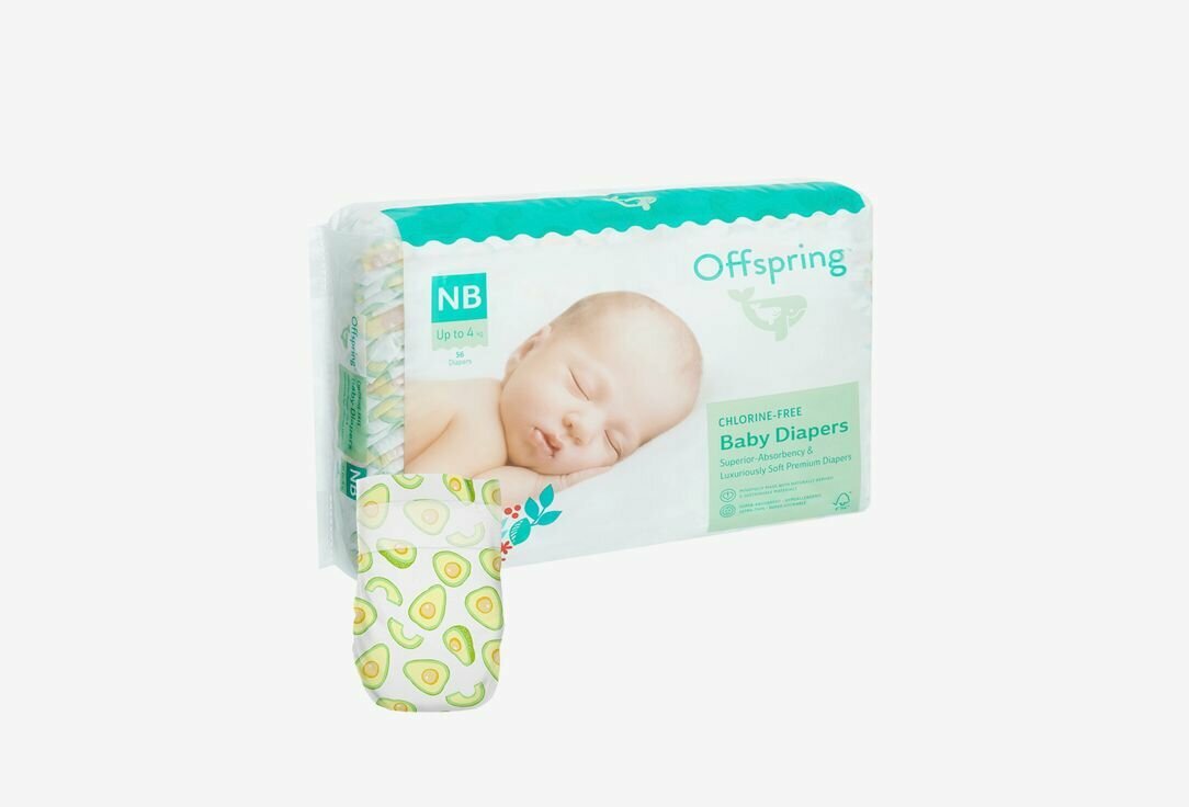 Подгузники OFFSPRING 2-4 кг, авокадо