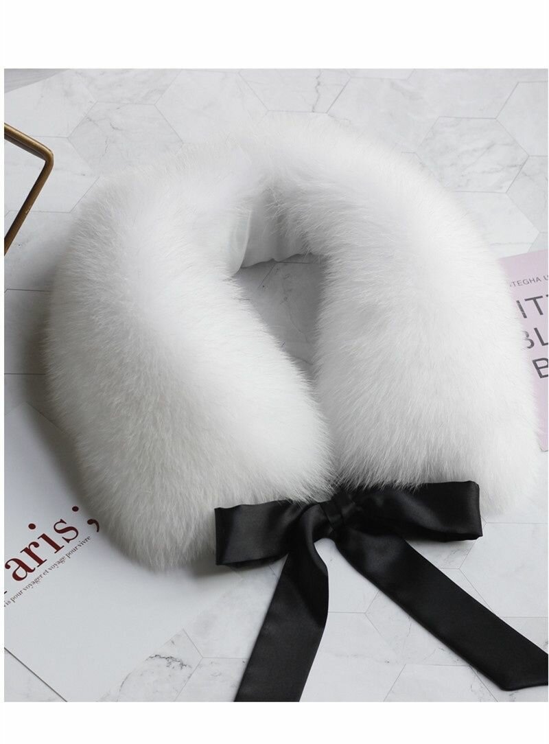 Меховой шарф-бант 50 см