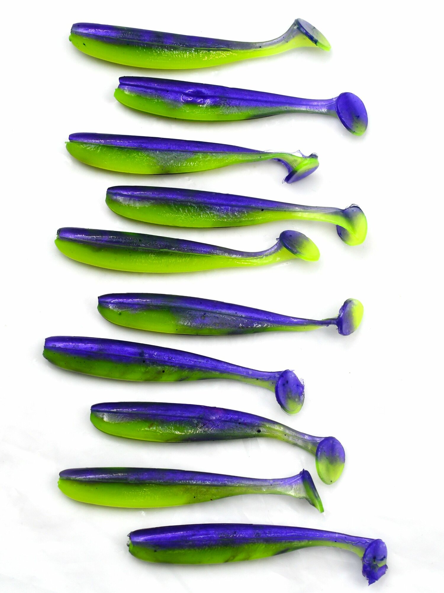 Силиконовая приманка виброхвост 10 штук Мягкая приманка для рыбалки 2" Япония на окуня; судака; щуку