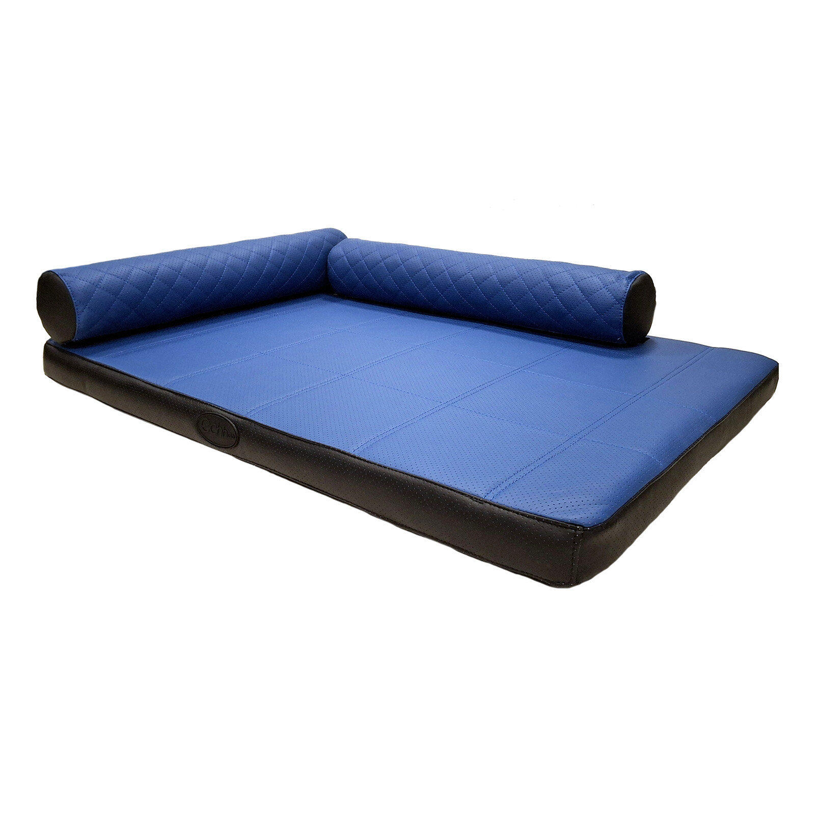 Лежанка для собак из Экокожи с валиками ECHHOO, синий, XL