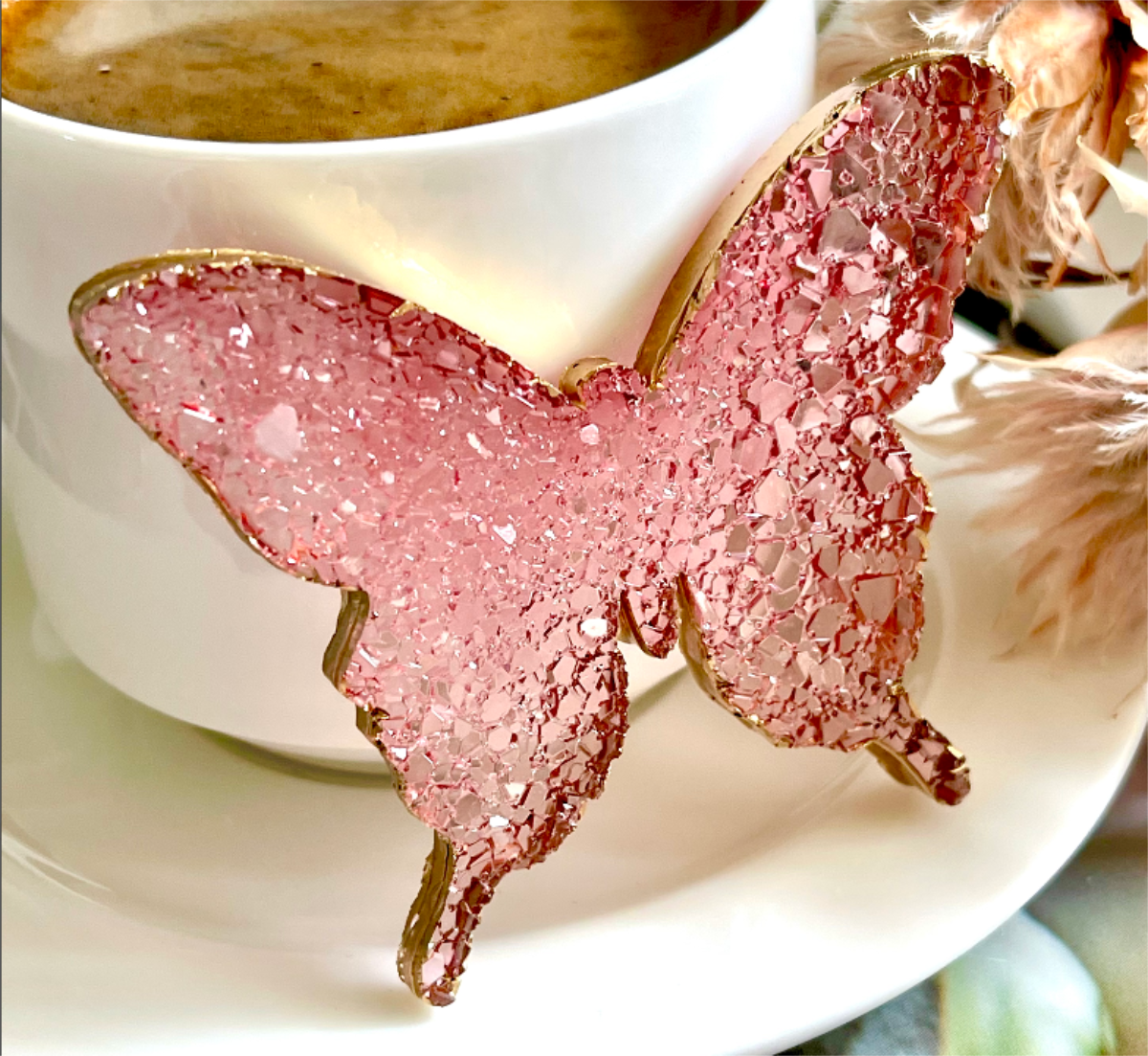 Молд силиконовый Бабочка с эффектом кристалл для эпоксиной смолы и кондитерских изделий №686