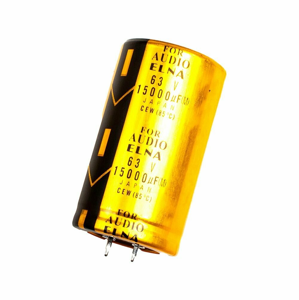 1 шт, ELNA Аудио HIFI Конденсатор электролитический 63В-15000мкФ (15000uF-63V,35x60мм) Золотой