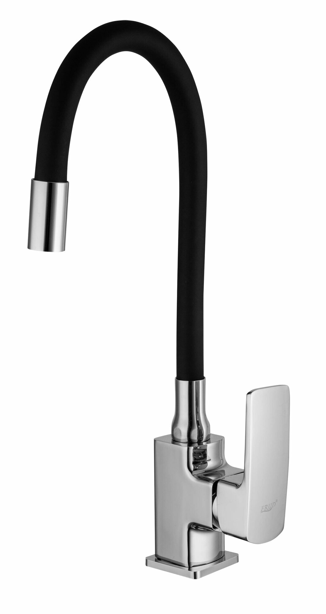 Смеситель для кухни с гибким изливом Frud R43151-6 силумин, хром/черный