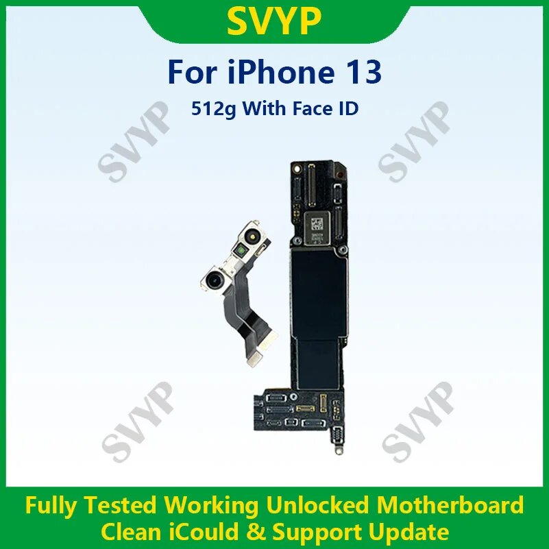 Полностью протестированная подлинная материнская плата для iPhone 13 Pro Max, 13 512g With Face ID