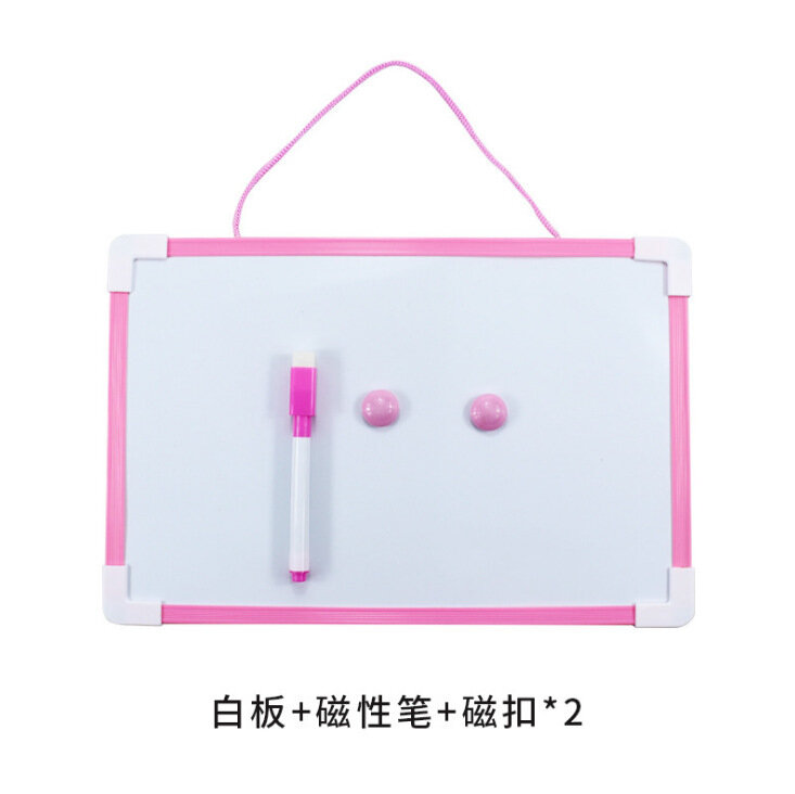 Магнитная доска, 29.7 см x 19.7 см, белая, розовая