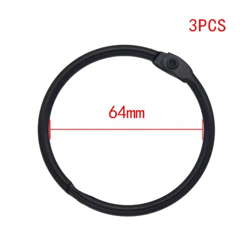 Кольцевой переплет черный 64mm-3pcs