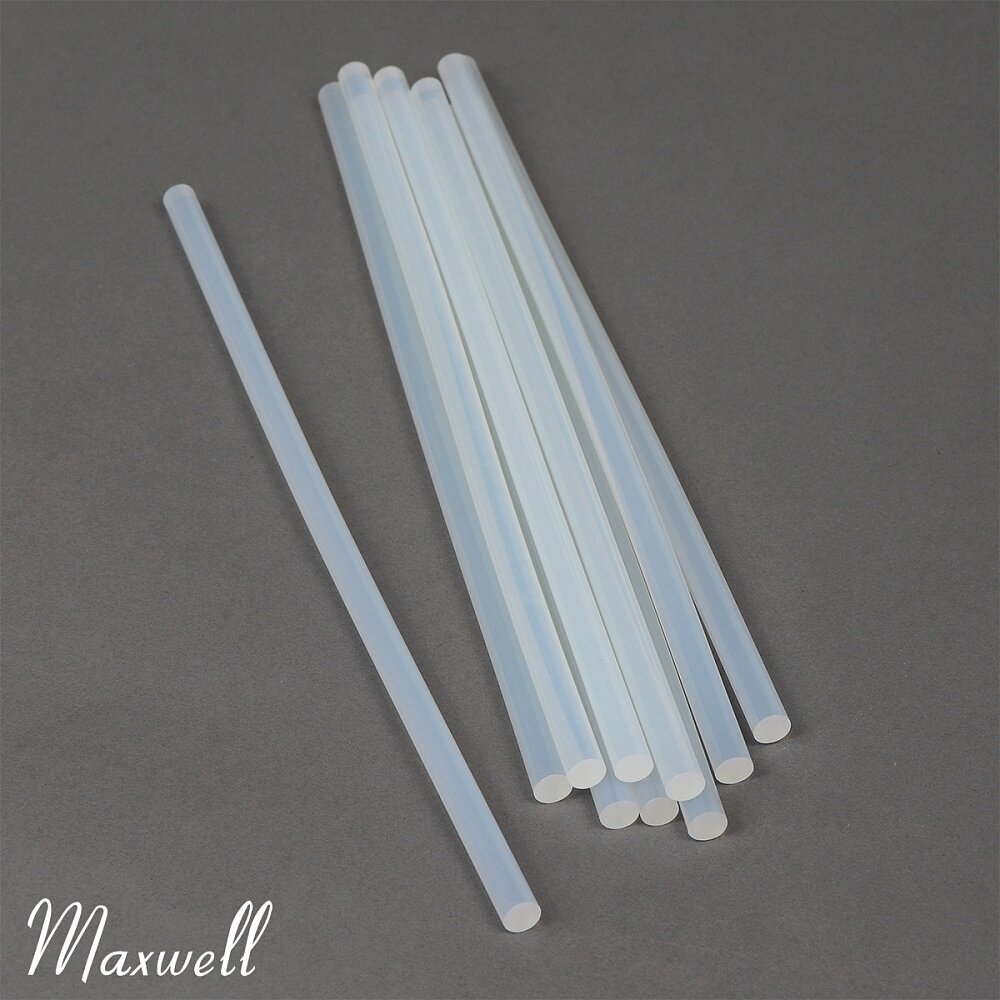 Клей для клеевого пистолета Maxwell прозрачный, Glue, d 7,2 мм, L 210 мм, 20 шт (TBYd7.2L210.20)