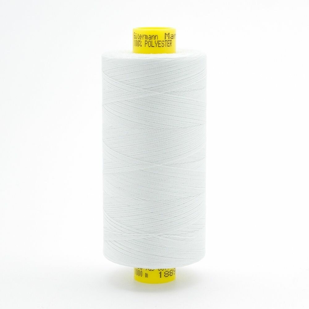 Швейные нитки Gutermann Mara 120/1000 м, цвет 1889 серо-белый, 10 шт (700207)