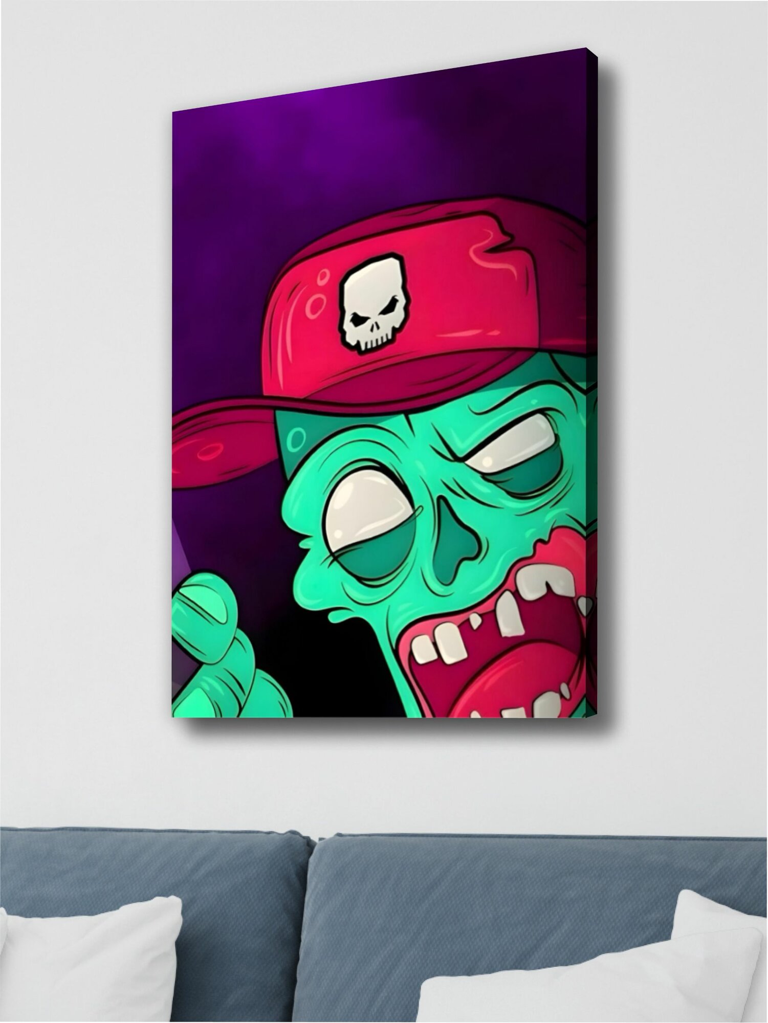 Картина Зомби в кепке модульная 50x70см 1шт.