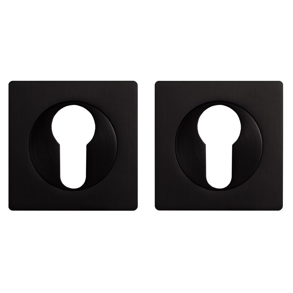 Накладка дверная MARLOK A52-CL, для цилиндрового механизма, 52х52 мм, черная (34097)