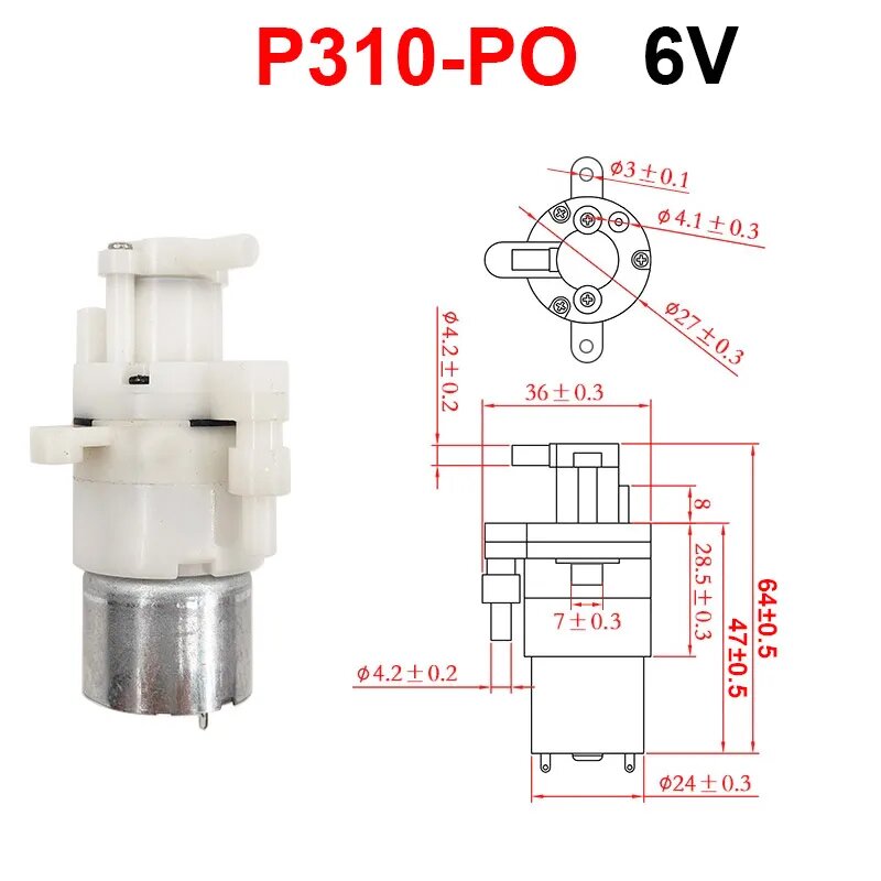 Миниатюрный пенный насос P310-PO 6V