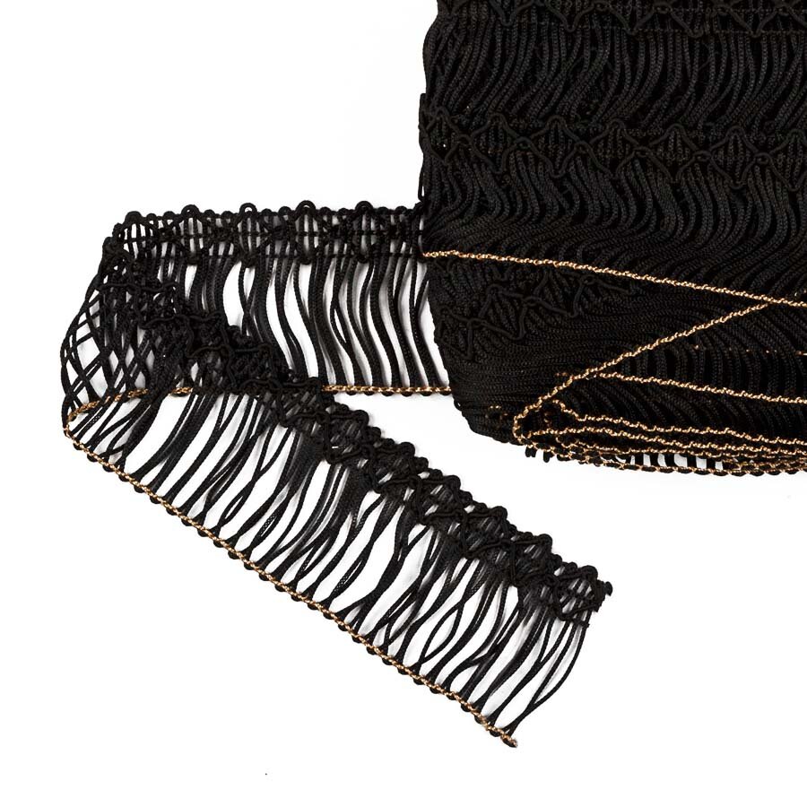 Бахрома Gamma 35 мм А-06 16 м +- 0.5 м №115 чёрный