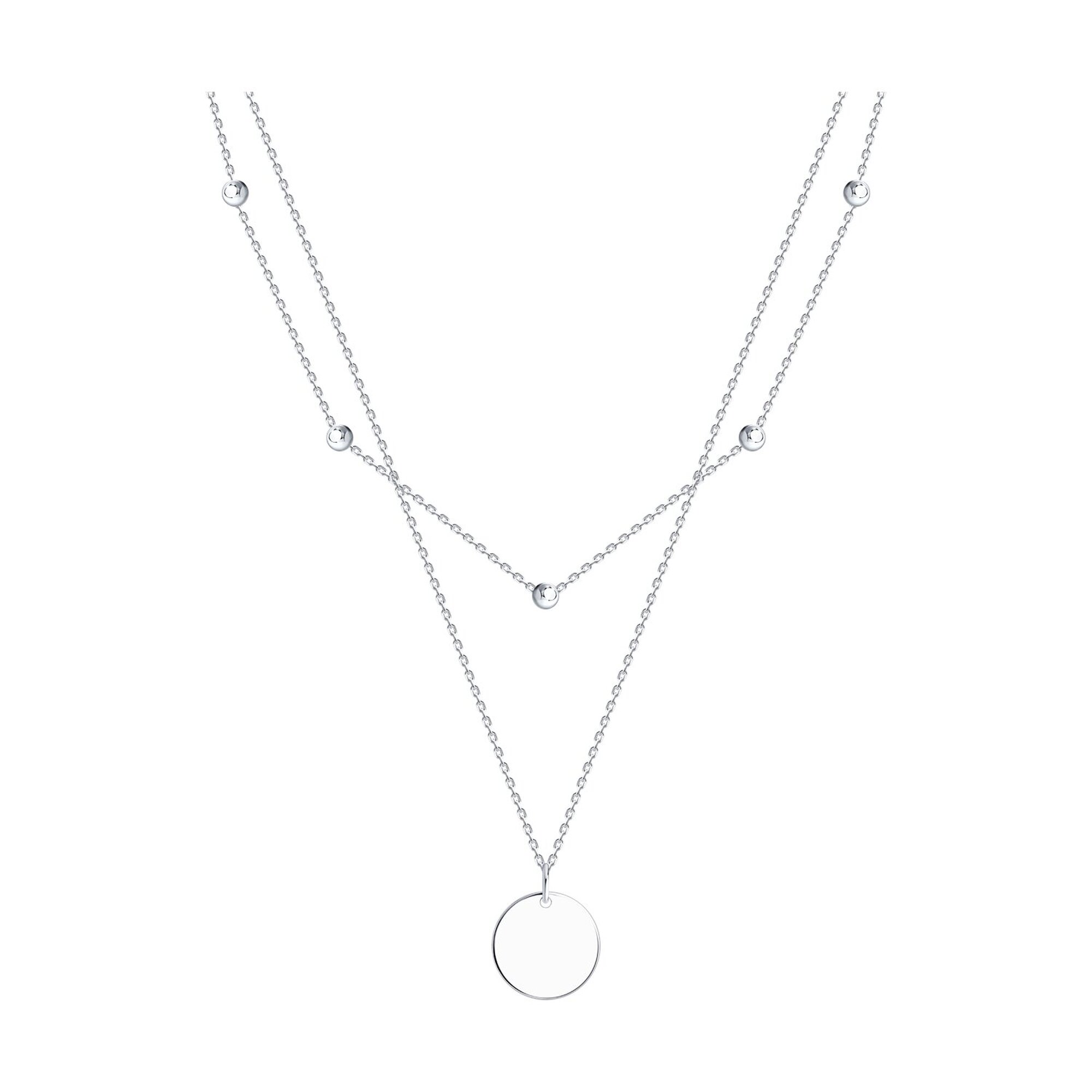 Колье, серебро, 925 проба, родирование