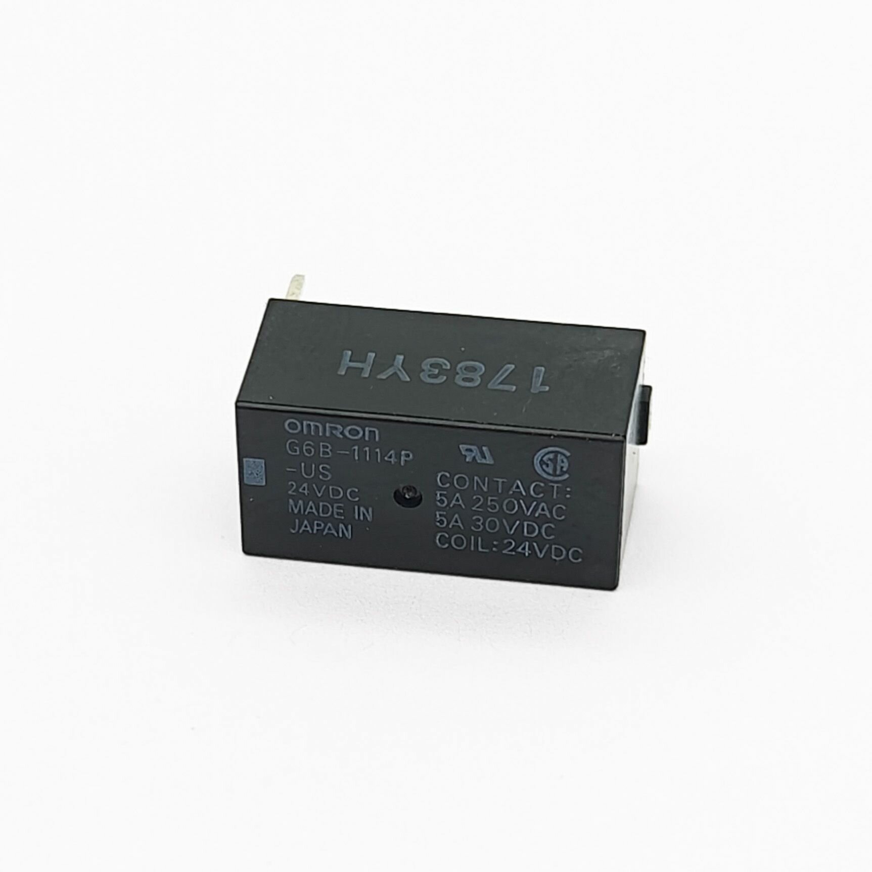 Реле электромагнитное DC 24в, 5а, SPST-NO, 20*10*10мм, Omron G6B-1114P-US-24DC