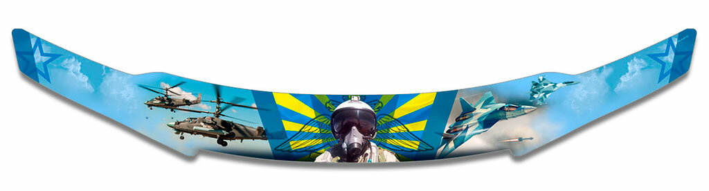 Дефлектор капота Серия "Полноцвет" Коллекция вариация 46 Volkswagen Golf IV Год выпуска 1997-2003