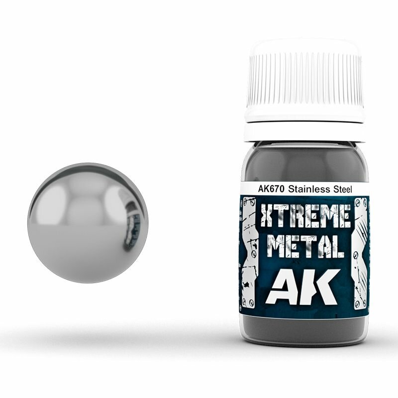 Краска для сборных моделей AK Interactive - XTREME METAL Stainless Steel 30ml