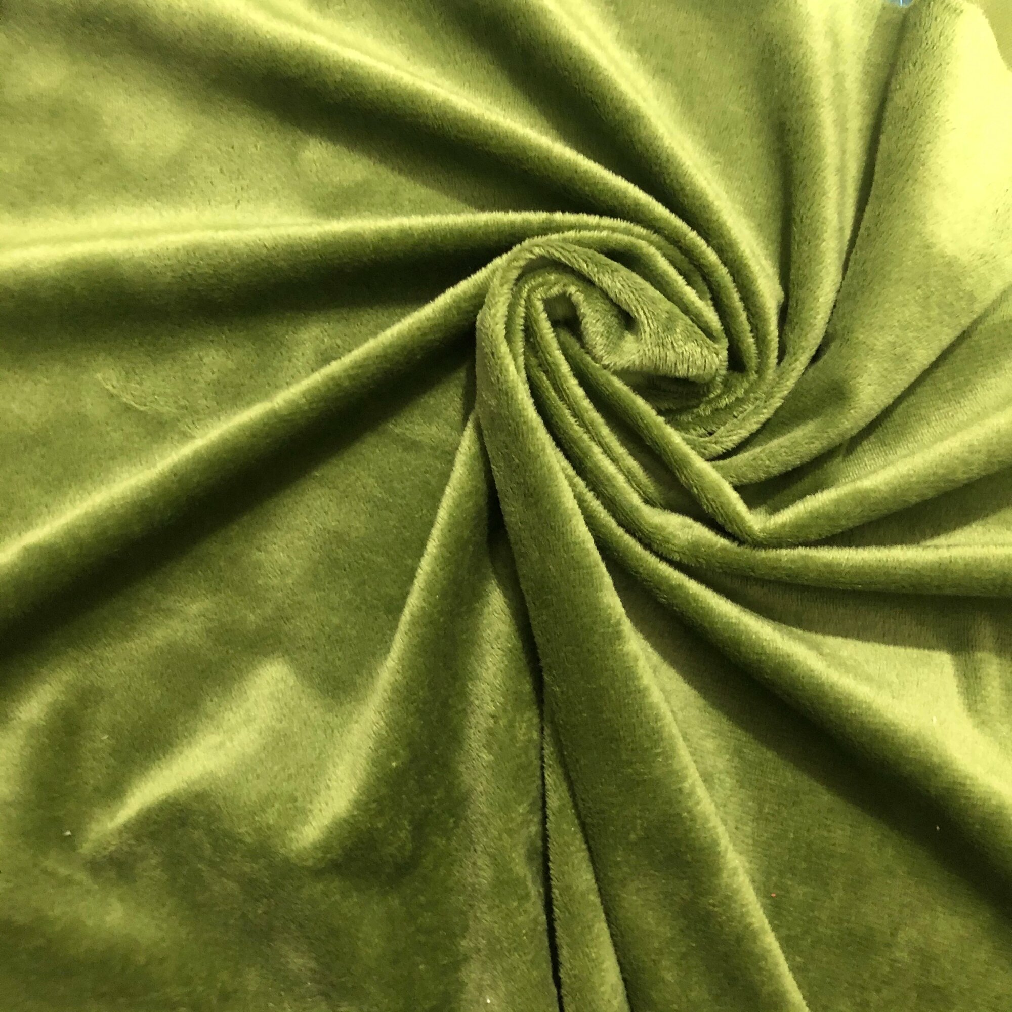 Плюшевая ткань для шитья 40x25 см Зеленый, dark green