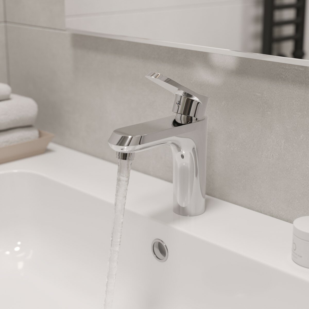 Смеситель для раковины AWP "Piros" S0306C, латунь, хромированный, вертикальный монтаж