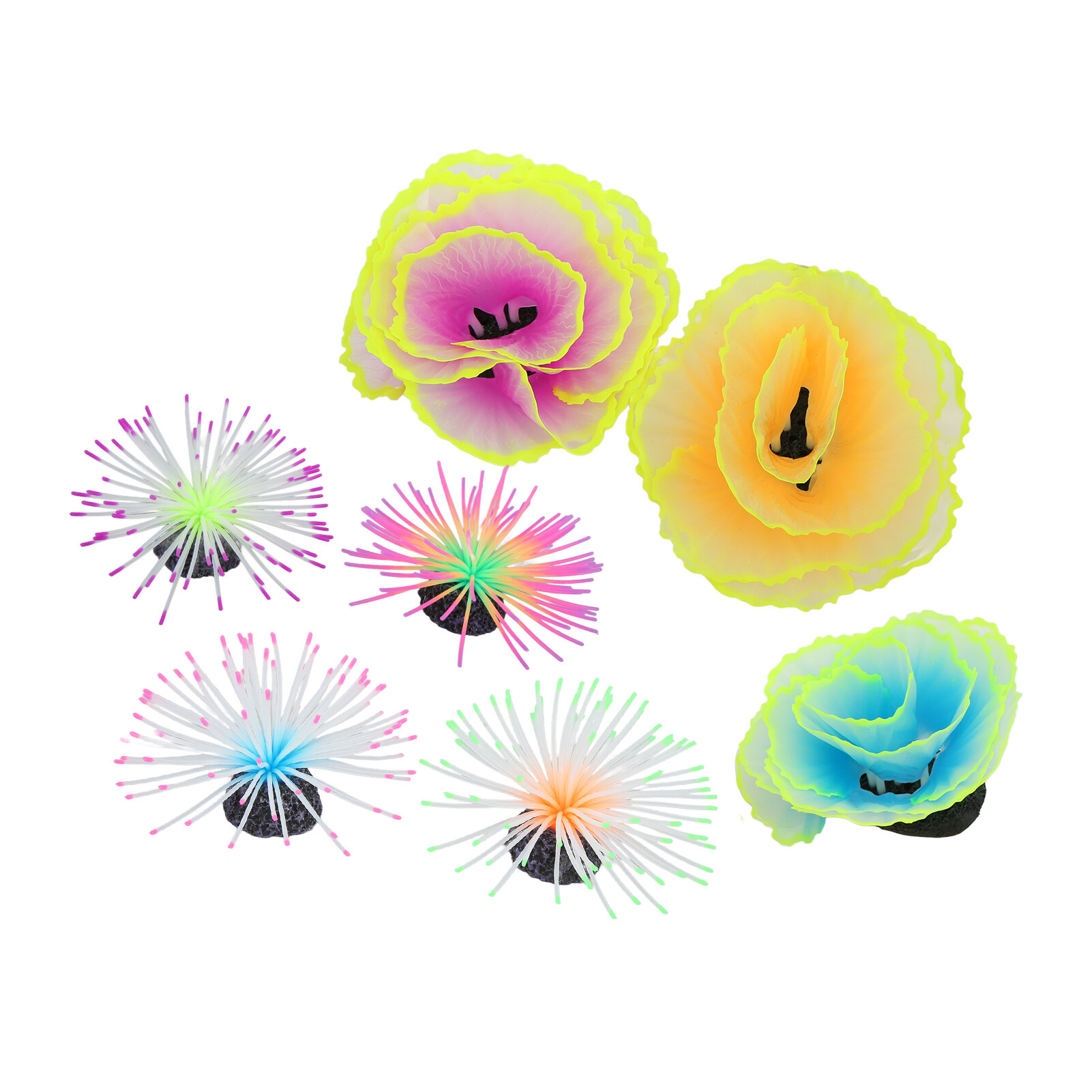 7 шт. Рыба -аквариум Силиконовый коралл светящий