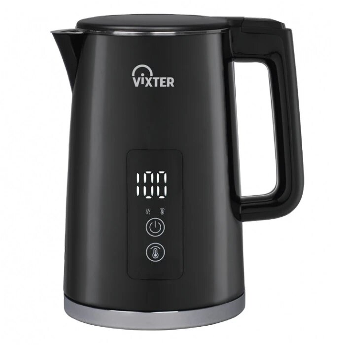 Электрочайник Vixter KTP-1525, черный, с терморегулятором, 2150Вт, 1.5л