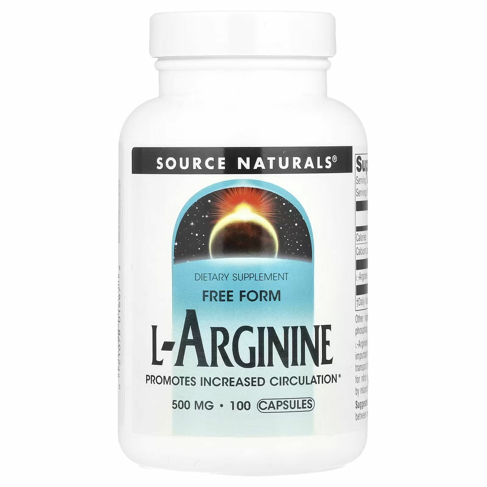 БАД Source Naturals "L-Arginine", L-аргинин, 45 мг, 100капсул