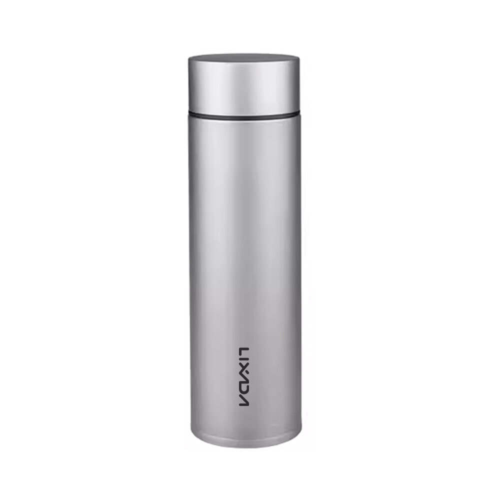 Легкая термобутылка для воды, небольшой металлический термос из чистого титана, двухслойный, 450 мл, с фильтром для чая, для путешествий и отдыха на природе.