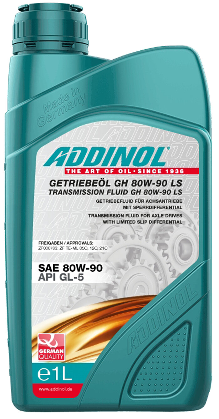 Трансмиссионное масло GH 80W-90 LS ADDINOL 1 л.