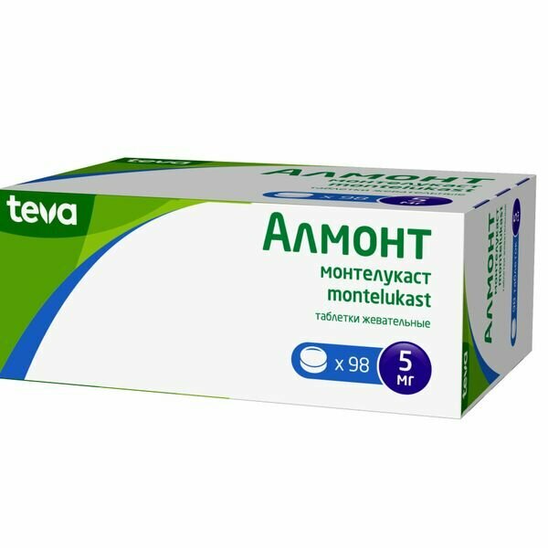 Алмонт таблетки жевательные 5мг 98шт